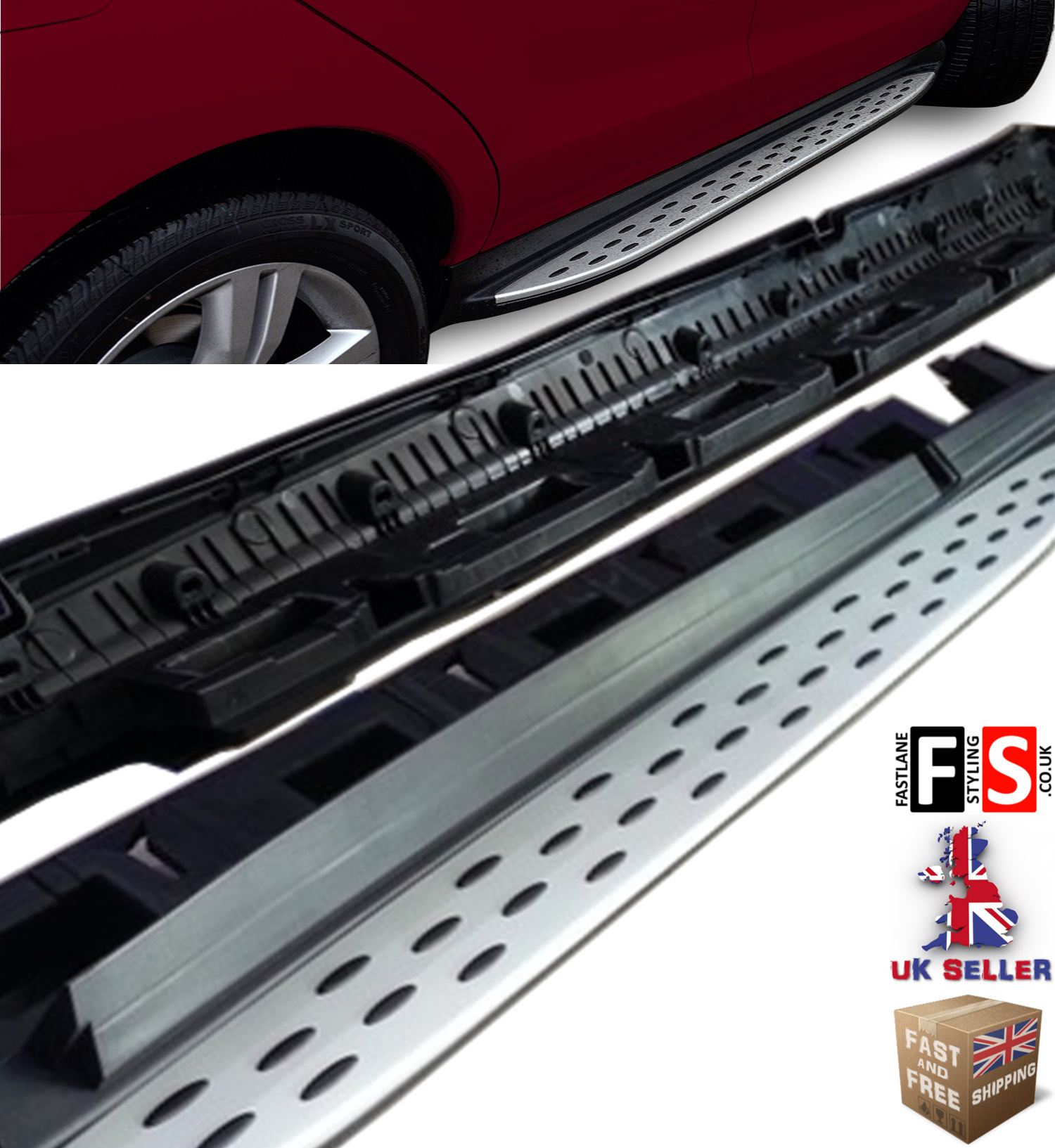 MERCEDES BENZ ML GLE W166 SIDE STEPS RUNNING BOARDS 2012 UP 100% FIT ...