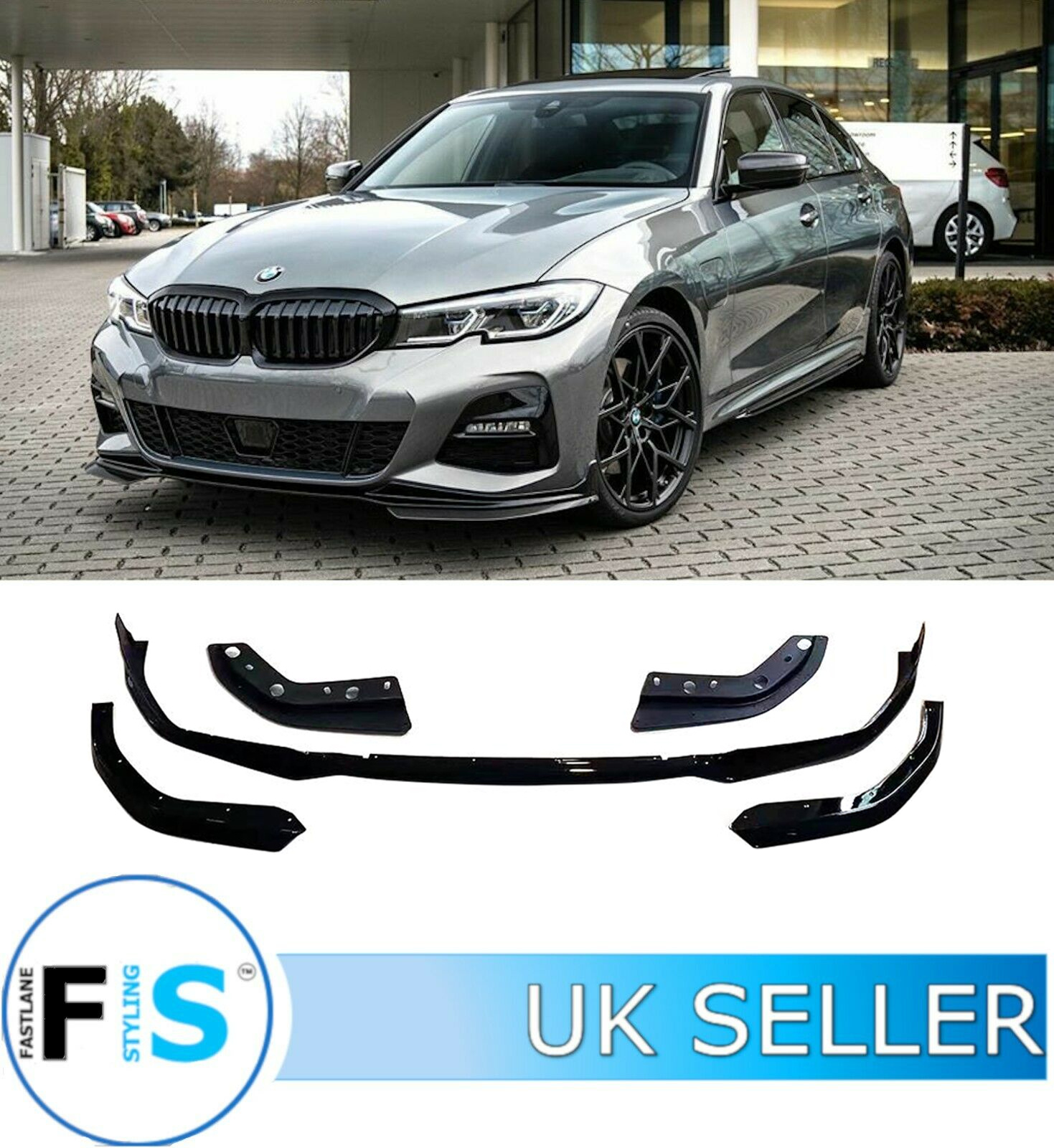BMW 3 SERIES G20 G21 M PERFORMANCE FRONT SPLITTER LIP SPOILER GLOSS ...