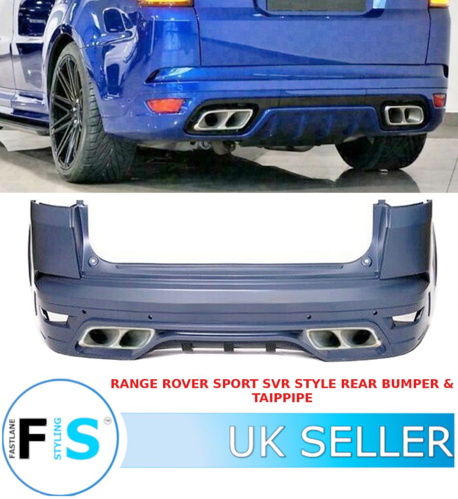 FOR RANGE ROVER SPORT L494 SVR STYLE REAR BUMPER BODY KIT + TAILPIPES ...