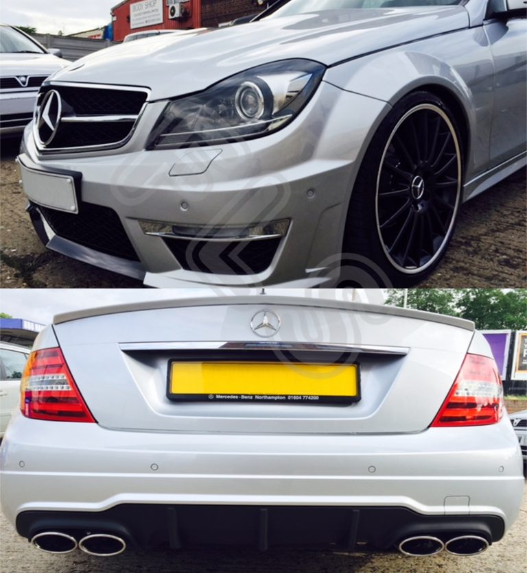 MERCEDES BENZ 07-12 W204 AMG C63 BODY KIT WITH HEADLIGHTS, FRONT/REAR ...