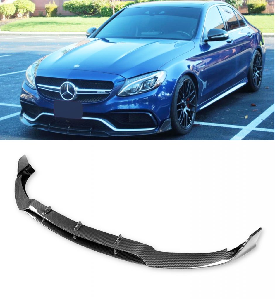 MERCEDES C CLASS W205 C205 C63 C63S CARBON FRONT LIP SPLITTER ...