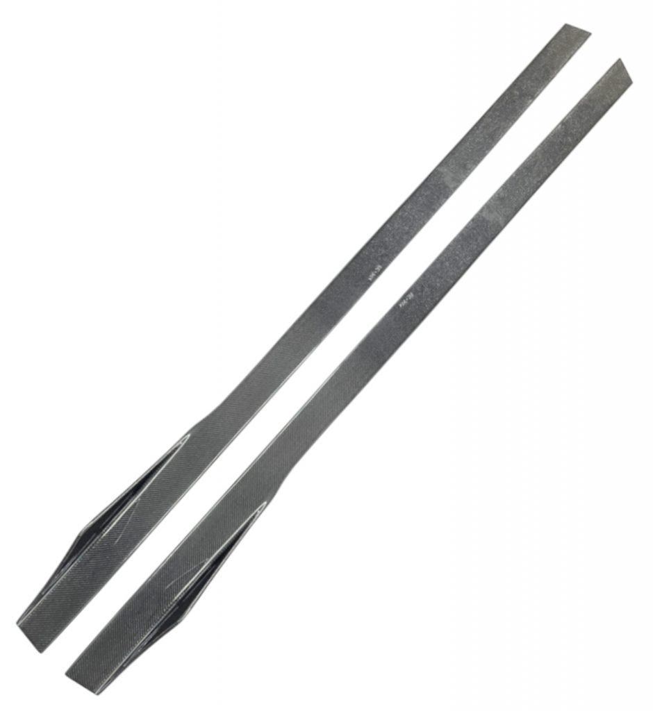SIDE SKIRT EXTENSION BLADES SPLITTER SPOILER REAL CARBON FIBRE ...