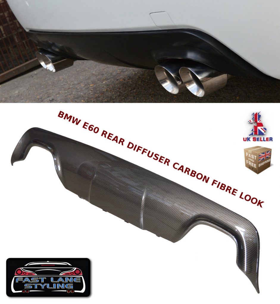BMW 5 SERIES E60 E61 M SPORT REAR BUMPER DIFFUSER SPLITTER VALANCE ...
