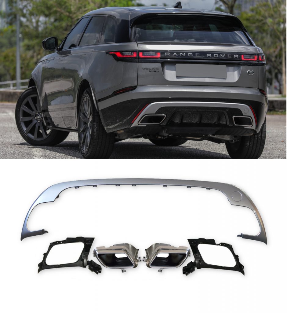 FOR RANGE ROVER VELAR REAR BUMPER DIFFUSER LIP R DYNAMIC LOOK BODYKIT ...