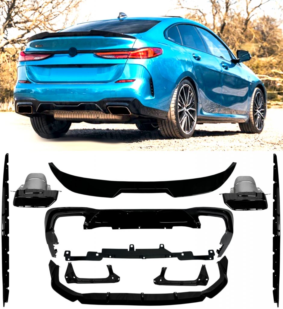 AERO BODYKIT SPLITTER DIFFUSER SKIRTS SPOILER FOR BMW 2 SERIES F44 GRAN ...