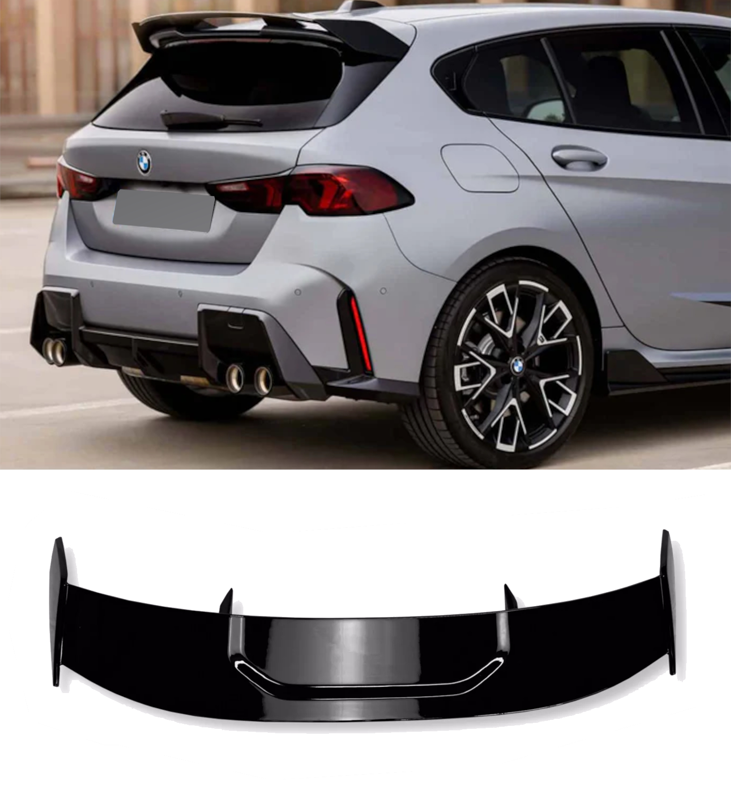 REAR ROOF SPOILER MP STYLE GLOSS BLACK FOR BMW 1 SERIES F40 M135i 2019 ...