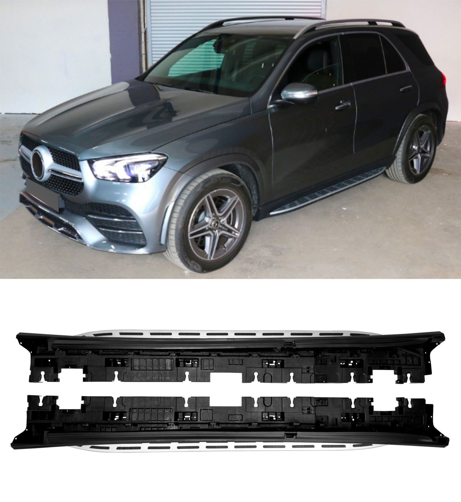 SIDE STEPS RUNNING BOARDS OEM STYLE SILVER FOR MERCEDES GLE COUPE C167 ...